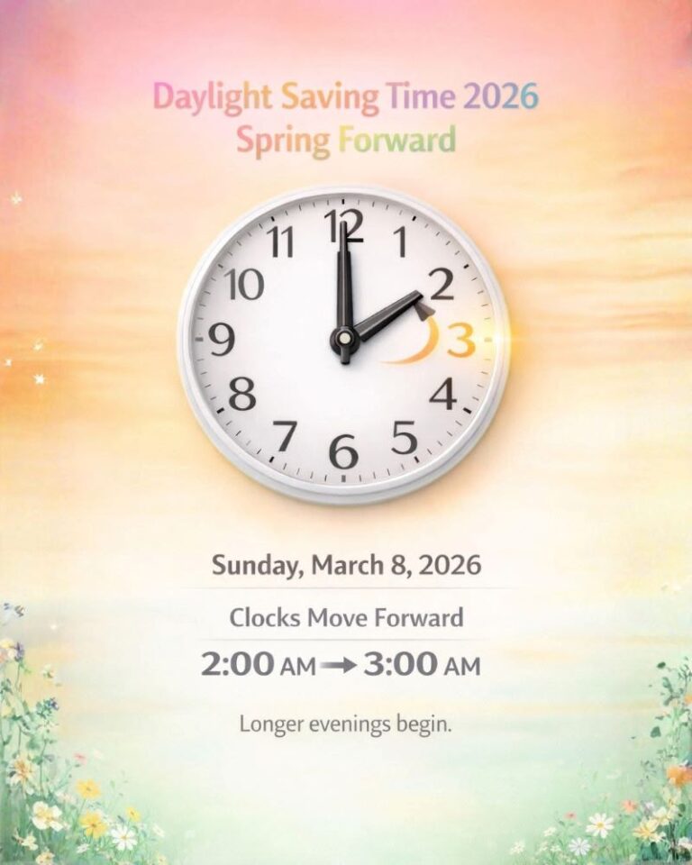 Be Prepared This Coming Weekend for Your Clocks to “Spring Ahead” for ...